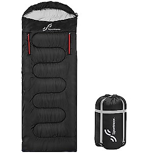 Sportneer Sleeping Bag - Wearable for Adults & Kids with Arm Zipper Holes in Cold & Warm Weather, Waterproof Portable Sleeping Bag for Camping, Hiking, Backpacking, Outdoor Travel