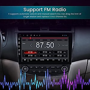 MekedeTech Android 11 Car Radio Player 10.1 inch Touch Screen Navigation System for Honda Accord 7th 2002 2003 2004 2005 2006 2007 Head Unit Support WiFi DVR Rear View Bakcup Camera