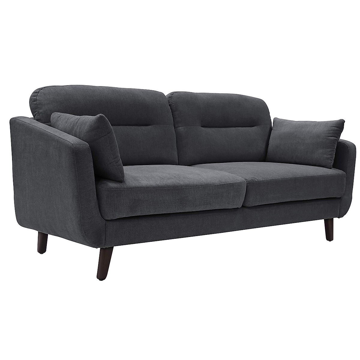 Serta Sierra Living Room Modern Design Microfiber Upholstered Couch Ideal for Smaller Spaces, 73" Sofa, Slate Gray