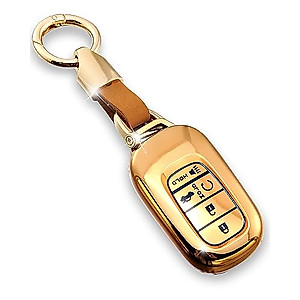 Compatible with Honda Key Fob Cover with Keychain Key Protector Case for 2022 2023 Civic Accord HR-V CR-V Sport SI EX EX-L Touring Smart Key Accessories