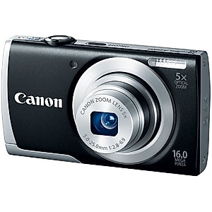 Canon PowerShot A2600 is 16.0 MP Digital Camera with 5X Optical Zoom and 720p Full HD Video Recording (Black)