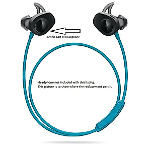 Replacement Left Side Cover for Bose SoundSport Wireless Aqua Blue Black