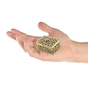 CB Accessories Wedding Unity Coins - Arras de Boda - Decorative Box with Rhinestone Crystals Keepsake 75 (Gold)