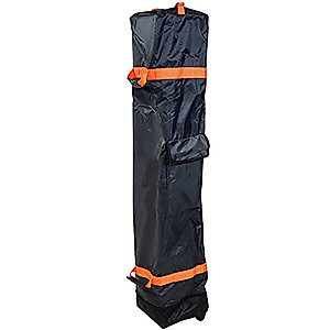 Sunnydaze Premium Pop-Up Canopy Rolling Carrying Bag - 9 Inches W x 47.5 Inches L x 9 Inches H - Replacement Roller Canopy Tent Bag for 10' x 10' Canopy - 420D Polyester - Black