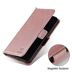 FEPULI iPhone 13 Wallet Flip Case, iPhone 13 Case 6.1 inch with [Shockproof TPU Interior Case] Credit Card Holder, PU Flip Folio Book Full Body Protection iPhone Case Wallet for iPhone 13 (Pink)