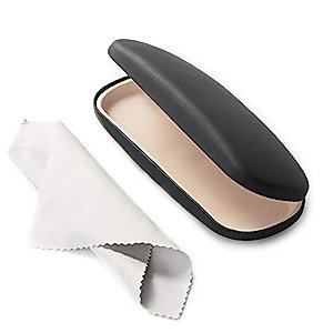 RayLove Unisex Hard Shell Eyeglasses Cases, Protective Case For Glasses(Black)