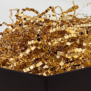 Cutcatwing 1/2 LB Gold Metallic Crinkle Cut Paper Shred Filler Confetti Easter Raffia Tissue Craft for Wedding Packaging Gift Wrapping Boxes