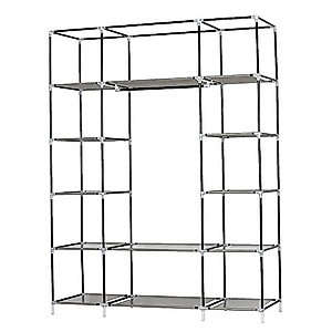 Storage Closet for Clothes 52 Inch Portable Clothes Closet Wardrobe Storage Organizer with Non-Woven Fabric,Navy