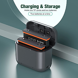 FirstPower Replacement Insta360 X3 Battery 1800mAh 2-Pack and Dual Slot USB Fast Charger Hub Compatible with Insta360 X3 Action Camera