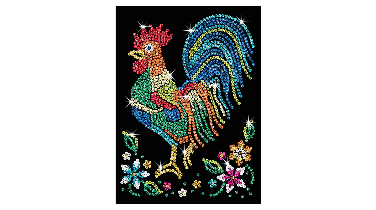 Create Sparkling Art with Sequin Art Red Rooster Kit