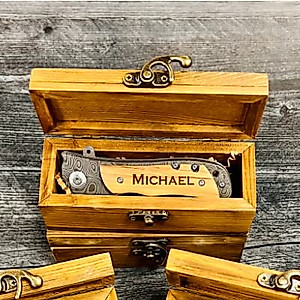 Engraved Mens Folding Knife with Box, Pocket Knife, Fathers Day, Christmas, Guy Gift, Husband, Gift For Dad