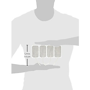 Performa Cloth Electrodes, Pack of 40 TENS Unit Electrode Pads with Premium Gel for Adhesion, Reusable & Self Adhering Pads for TENS Massage EMS, Multi Stick Gel for Reuse, 2" x 3.5" Rectangle