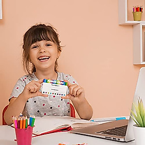 EBOS Punch Cards, Pack of 200 Reward Punch Cards 2 x 3.5" with Handheld Puncher, Reward Incentive Award for Kids, Behavior Punch Cards for Classroom, Students, Teachers, Business Loyalty Cards