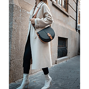 MKF Collection Shoulder Bag for Women, Snake Embossed Vegan Leather Color Block Crossbody Handbag Purse