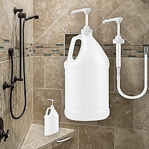 Gallon Jug Pump Dispenser with Soft Dip Tube Fit 38/400 Thread| Dispense 8cc with Each Stroke| Fit Most 5 Gallon or 1 Gallon or Half Gallon Jugs and Sauce Bottles - 2 Packs