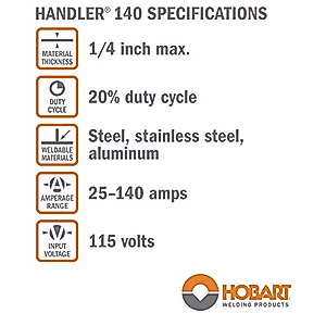 Hobart 500559 Handler 140 MIG Welder 115V
