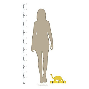 Stratton Home Decor Yellow Dinosaur Coat Hooks, Small