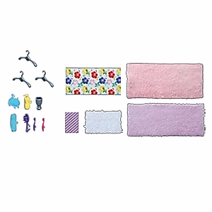 Replacement Parts for Barbie Dreamhouse Dollhouse - GRG93 ~ Barbie Size Accessories ~ Bathroom Supplies, Blankets and Rugs