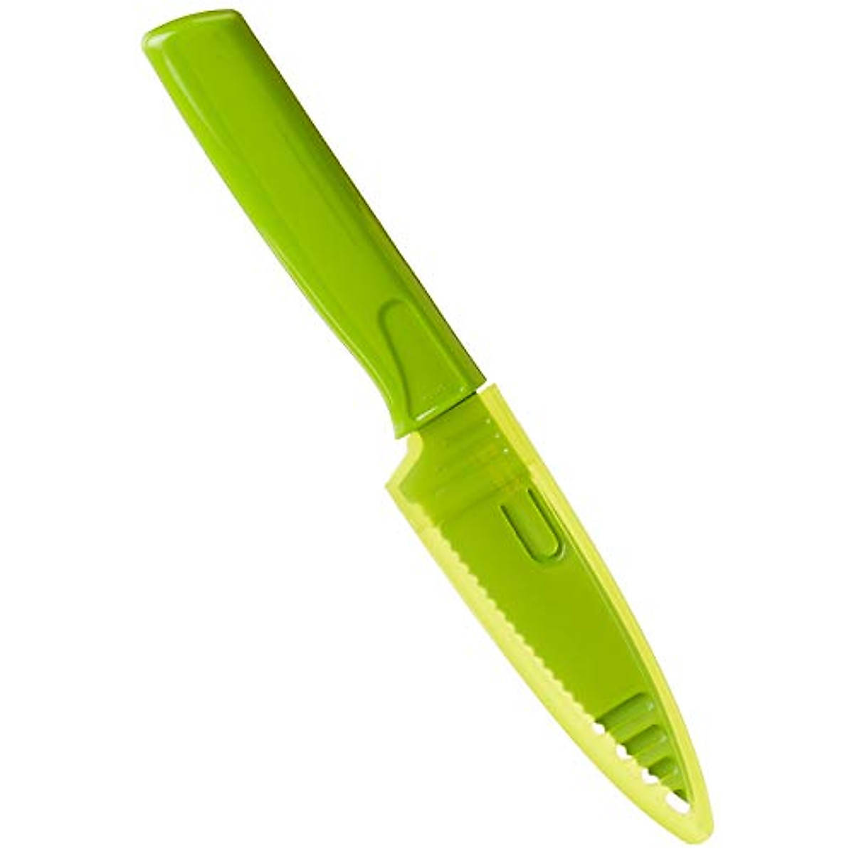 Kuhn Rikon 4-Inch Nonstick Colori Serrated Paring Knife, Green