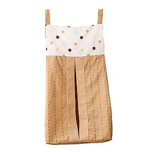 Nursery Crib Baby Diaper Stacker 1 PC Beige Pock Dots Crib diaper Hanger Stacker (Beige Dots)