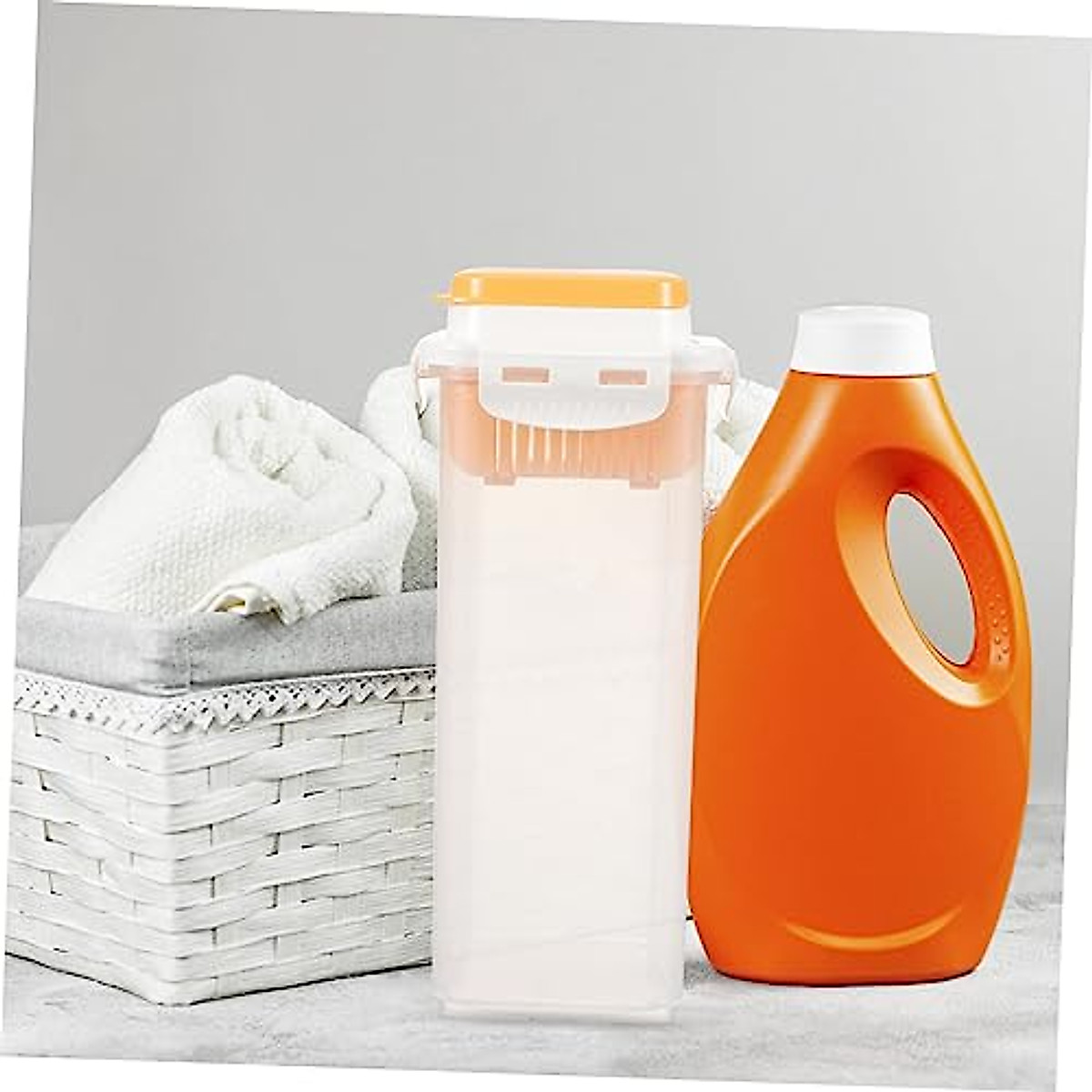 DOITOOL Liquid Dispenser lidded storage bin washing powder bucket laundry holder plastic containers storage tank with cover laundry dispenser washing powder laundry container