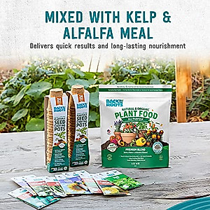 Back to the Roots All-Purpose Plant Food - Organic, Sustainably-Made for Indoor Plants with Kelp and Alfalfa Meal, Mycorrhizae, and Rock Phosphate Minerals - 1.5 lb Premium Blend