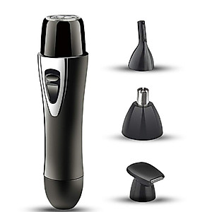 Nose Hair Trimmer 3-in-1 Facial & Body Hair Trimmer USB Rechargeable Painless Ear Hair Trimmer for Men and Women Lightweight Waterproof System for Home Travel Use AA851