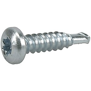 Power Pro Premium Self-Drilling Metal Screws, Zinc Plated Steel, Pan Head Metal to Metal Winged Point Screws, Silver, #8 x ¾ inch, Box of 180 Screws