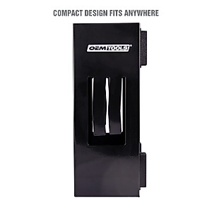 OEMTOOLS Magnetic Glove Dispenser, Glove Holder for Wall Mount, Magnetic Glove Box Holder, Box of Gloves Holder, Self Adjustable Spring Sides, Black