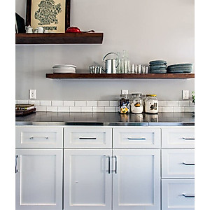 SHUAIAIW 36 inch Floating Shelves Wall Shelf Set of 2, Hanging Shelves with Hide Embedded Brackets, Real Natural Solid Wood Large Floating Shelf for Wall Organizer and Home Decor