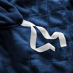 Bare Home Duvet Cover for Weighted Blanket (60"x80") Comforter Cover Standard Size, Ultra-Soft Minky Removable and Washable, Diamond Pattern (Dark Blue)