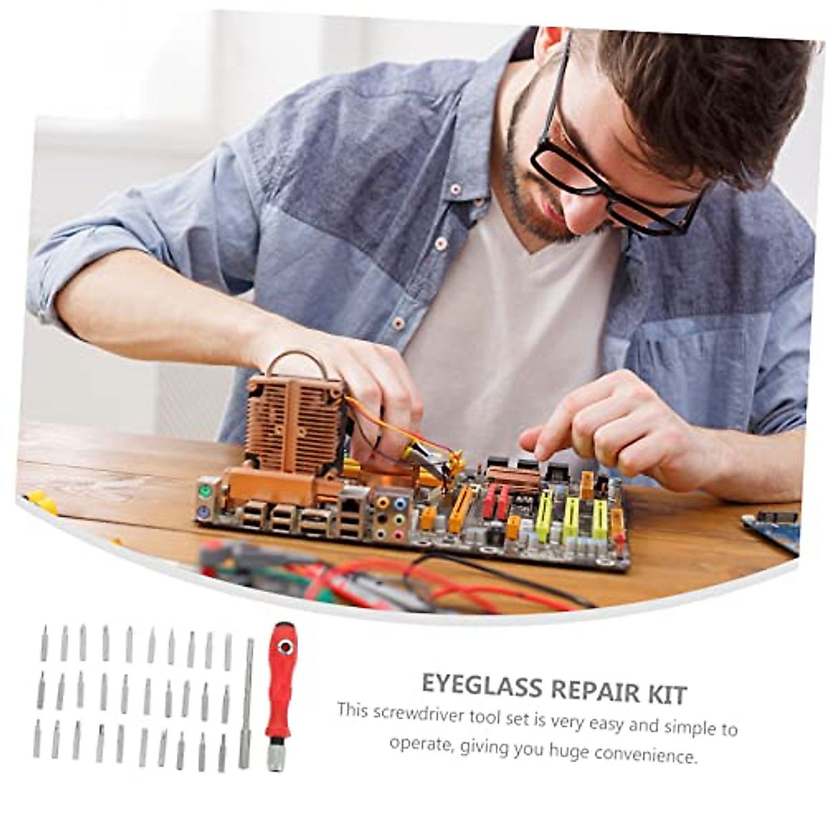 BETOOKY 1 Set Set Screwdriver Set Computer Tool Kit Phone Removal Screwdriver Eyeglass Repair Kit Drill Bits Watch Repair Screwdriver Vanadium Jewelry Kits Toy 45# Steel Toolkit