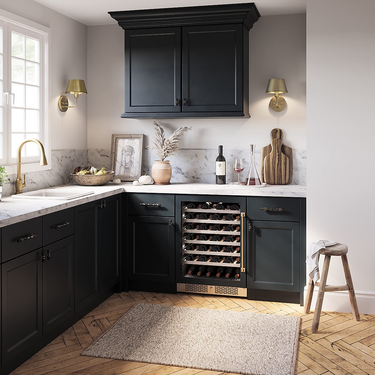 Avallon AWC242SZRH 24 Inch Wide 53 Bottle Capacity Single Zone Wine Cooler with Right Swing Door