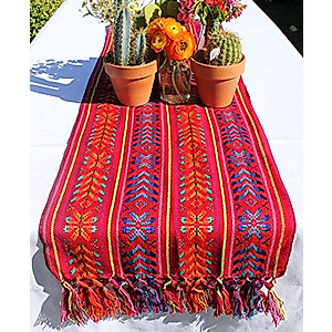 Del Mex Mexican Rebozo Shawl Blanket Doula (Regular (6 ft x 2.5 ft), Red)