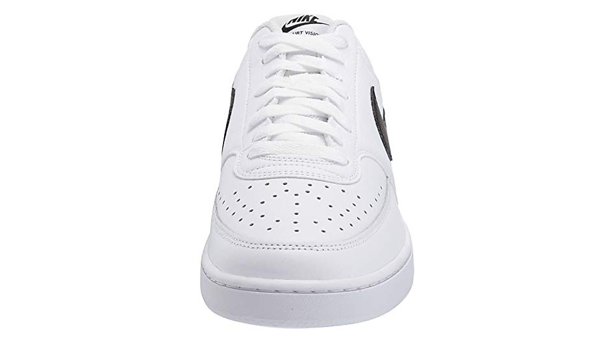 Nike Men's Court Vision Low Sneaker, White/Blackwhite, 10.5 Regular US ...