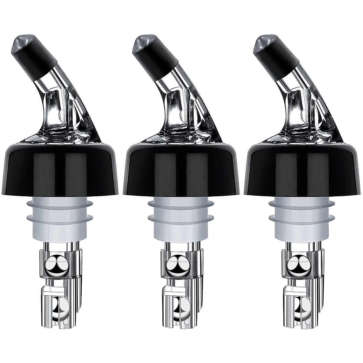 Automatic Measured Bottle Pourer - Pack of 3, 1 oz (30 mL) Quick Shot Spirit Measure Pourer Drinks Wine Cocktail Dispenser Home Bar Tools - PORE0016 (3)