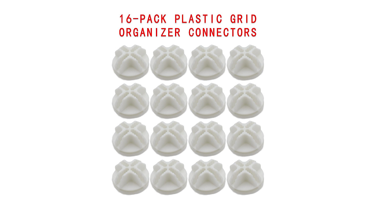 Joyangy 16-Pack Plastic Grid Organizer Connectors
