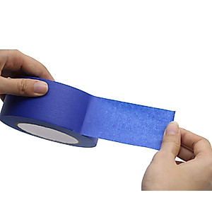 BOMEI PACK 4 Pack Blue Painters Tape, 1/2" 3/4" 1” 2” x 60yds, Multi Size Painting Masking Tape, Clean Release Paper Tape for Home and Office