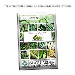 Boston Pickling Cucumber Seeds for Planting - 100+ Heirloom Seeds Per Packet, (Isla's Garden Seeds), Non-GMO Seeds, Botanical Name; Cucumis Sativus, Boston Seeds Great Home Garden Gift
