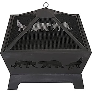 Outdoor Heating Fire Pits Fireplaces 26 Inch Patio Lawn Garden Cooling Stove Burning Backyard BBQ Barbecue Airflow Family Friend Camping Picnic Bowl Lid Container Stay Keep Warm Home Weather Night