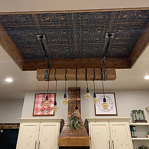 From Plain To Beautiful In Hours DCT10 Milan PVC 2' x 2' Lay-in or Glue-up Ceiling Tile (Covers / 40 sq.ft), Weathered Copper, 10 Piece