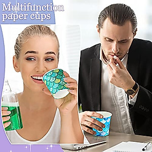 1000 Pcs Bathroom Cups 3 oz Paper Cups Disposable Bathroom Mouthwash Cups Small Cute Paper Cups Disposable Cups for Office, Party, Coffee, Water, Juice, Scale Style (Scale Style)