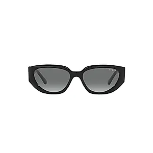 Vogue Eyewear Woman Sunglasses Black Frame, Grey Gradient Lenses, 52MM