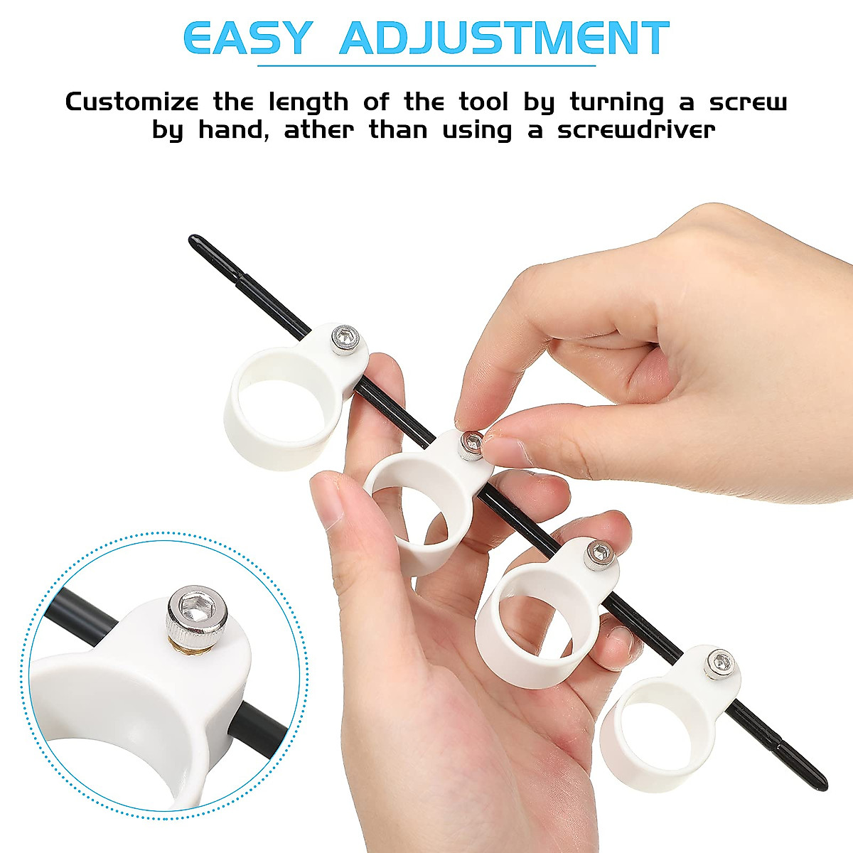 2 Pieces Finger Expander Finger Trainers Multifunctional Finger Expansion Guitar Stretcher Portable Musical Instrument Accessories for Guitar Bass Ukulele Piano Saxophone Beginner