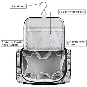 XMNYGJ Vintage Dragonfly Hanging Toiletry Bag for Men Women Travel Cosmetic Makeup Organizer Bag Water Resistant Large Portable Wash Case for Accessories, Toiletries, Cosmetics