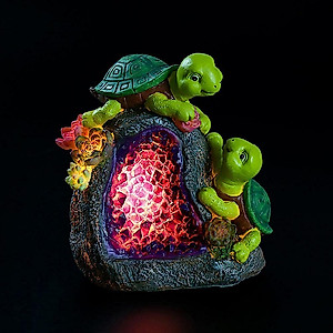 Estrella-L Solar Light Outdoor Cartoon Tortoise-Shaped Landscape Light Statue Decoration Light, for Courtyard Lawn Garden Decoration Landscape Solar Lamp Home Decoration