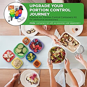 Elceeo essential Solutions 21 Day Portion Control Containers for Weight Loss with electronic Booklet Guide - Set of 7 BPA Free Color-Coded Portion Control Containers ONLY