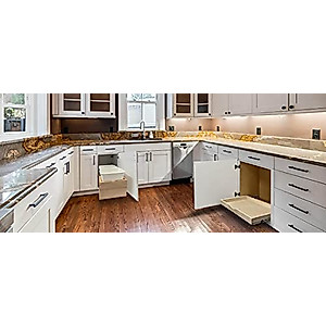 COUVER Pull Out Soft Close Cabinet Organizer, Wood Drawer Slide Out Shelves for Kitchen, 28.5"(W) x 21.25"(D) X 4"(H), Soft-Close Rail with Spacer, Side Mount