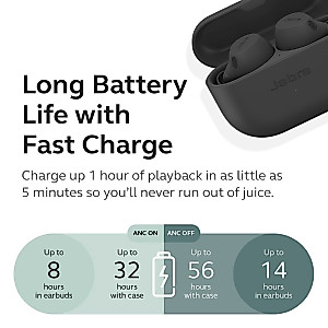 Jabra Elite 8 Active - Best Most Advanced HearThrough Sports Wireless Bluetooth Earbuds - Comfortable Secure Fit, Military Grade Durability, Active Noise Cancellation, Dolby Surround Sound - Dark Grey