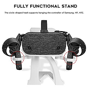 Orzero (1 Set) VR Mount Stand Compatible for Quest 2, Quest, Rift, Rift S, Pico 4, Valve Index, HTC Vive VR Headset, Controller Hook Display Holder - White